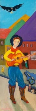 by artist Itzchak Tarkay at the Austin Fine Art Gallery